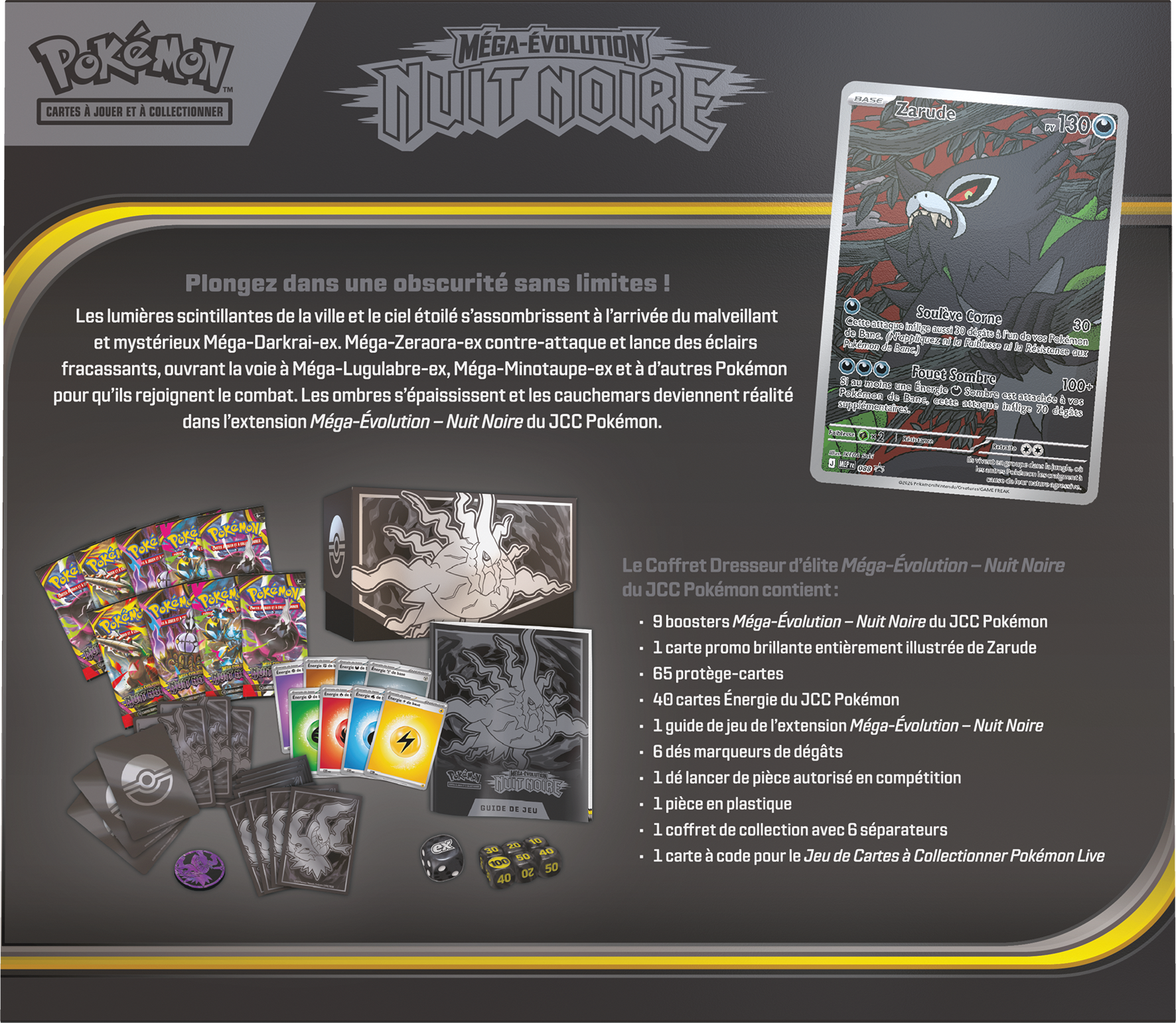 Pokémon - CASE - ETB - Nuit Noire - ME05 - Carton de 10 Coffret ...